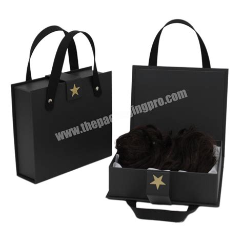 Custom Human Hair Wig Folding Packing Boxes For Hair Extensions Bundle