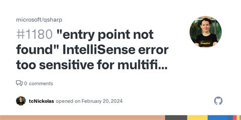 entry point not found intellisense error too sensitive for multifile