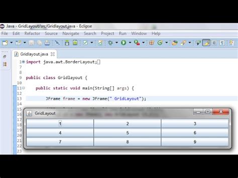 How To Use Grid Layout In Java
