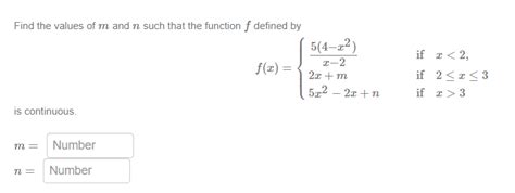 Solved How Can I Find The Values Of M And N And What Are The Chegg