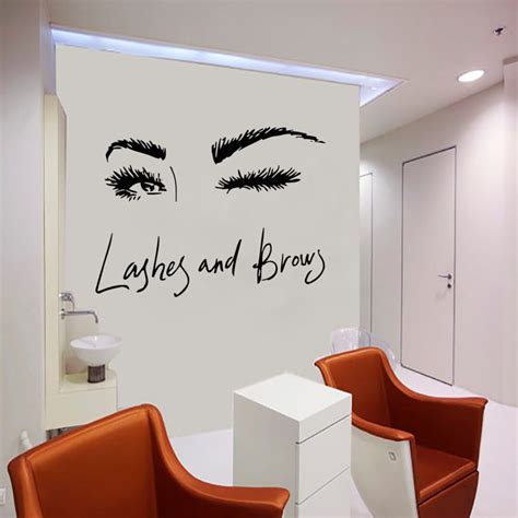 Eyelash Decals Eyelashes Wall Decal Window Sticker Beauty Salon Woman