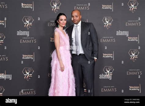 Abigail Spencer Left And Donald Faison Pose In The Press Room During Night Two Of The Creative