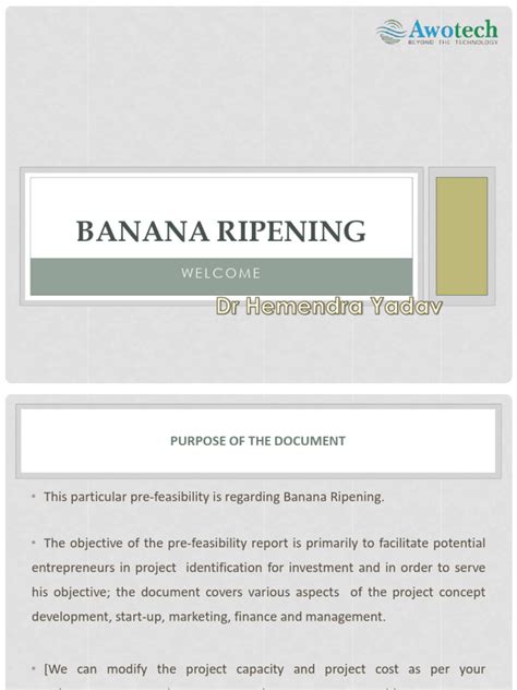 Optimal Banana Ripening Cold Room Techniques Awotech Pdf Cooking Food And Wine Wellness