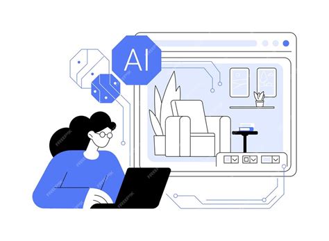 Premium Vector Aibacked Interior Design Abstract Concept Vector Illustration