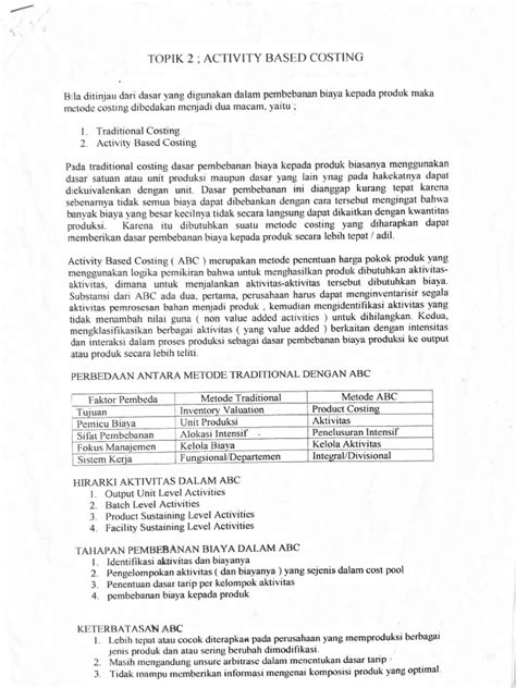 Topik 2 Activity Based Costing Pdf