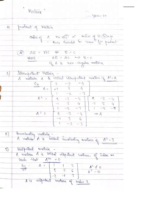 Matrix Determinants Notes By Jee Adv 2023 Topper Jee Stuvia Us