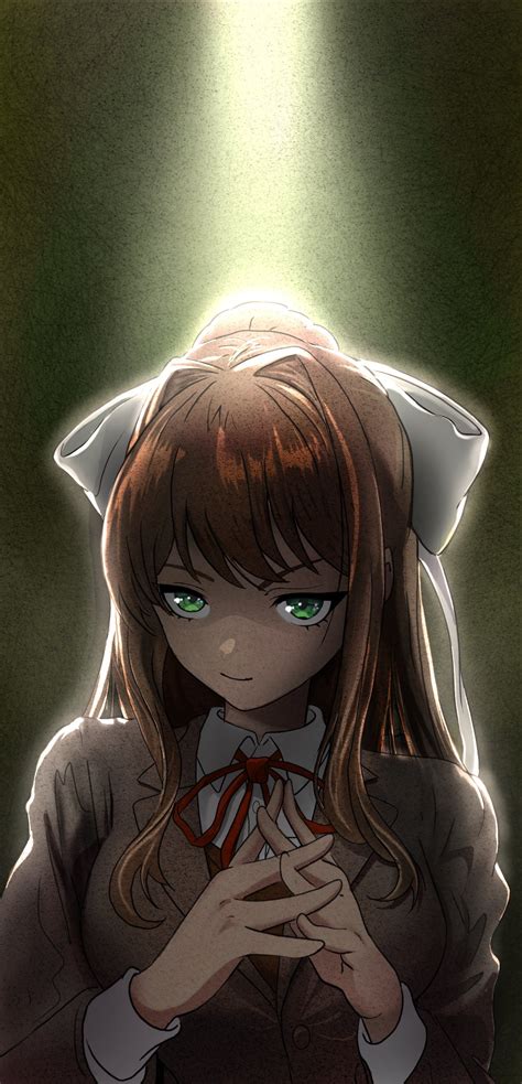 Monika Doki Doki Literature Club Drawn By Jason Viera Danbooru