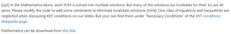 Solved Pt In The Mathematica Demo Each SVM Is Solved Chegg