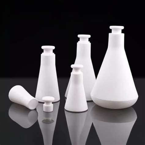 Custom Ptfe Teflon Parts Manufacturer F4 Conical Flask Triangular Flask 50 100 250ml Kintek