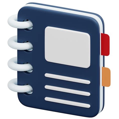 Premium Photo Notebook 3d Render Icon Illustration