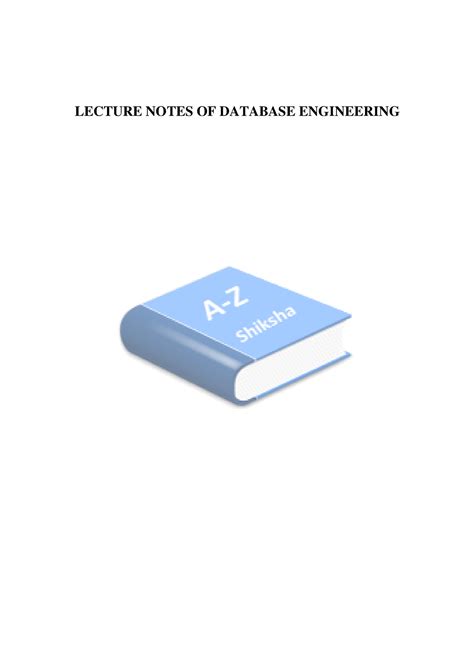 Database Engineering Lecture Notes 2desctiption Is Given Well