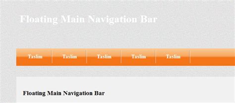 Taslim Blogger Create A Styled Float Menu With Css And Jquery