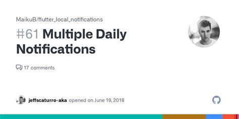 Multiple Daily Notifications · Issue 61 · Maikubflutterlocal