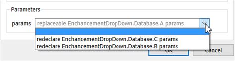 Replaceable Instance Of A Record Ends Up In A Bad Parameter Dropdown