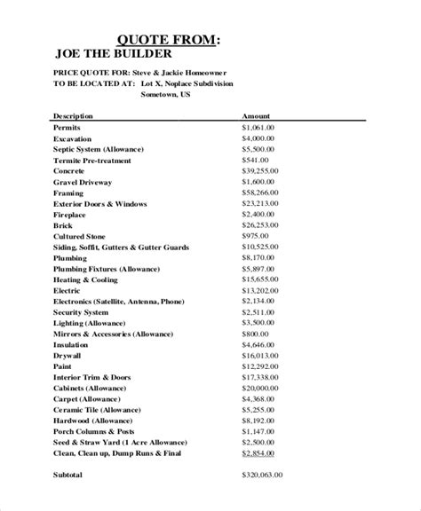 16 Quotation Format Templates Free Pdf Excel Word Samples