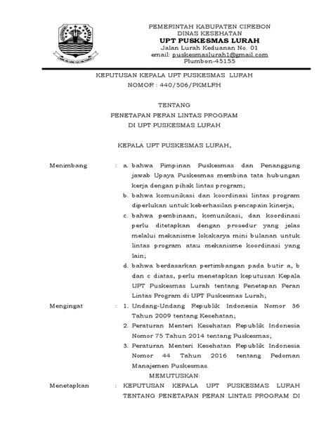 2 3 10 2 Sk Penetapan Peran Lintas Program Pdf