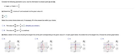 Solved Consider The Following Parametric Curve Use The Chegg