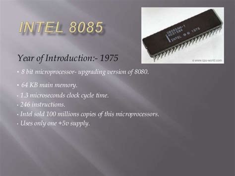 Evolution Of Microprocessors Evolution Of Microprocessors