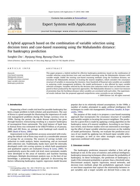 Pdf A Hybrid Approach Based On The Combination Of Variable Selection