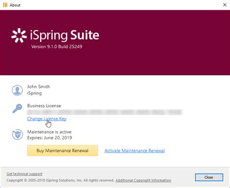 Changing License Key Or Registration Info