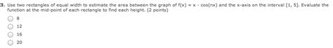 solved use two rectangles of equal width to estimate the