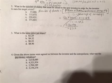 solved class exercise 2 use the following information for