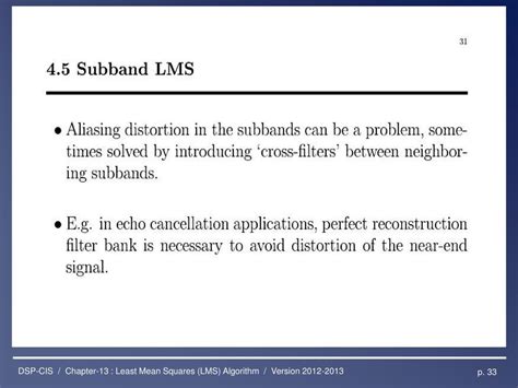 Ppt Dsp Cis Chapter 12 Least Mean Squares Lms Algorithm Powerpoint