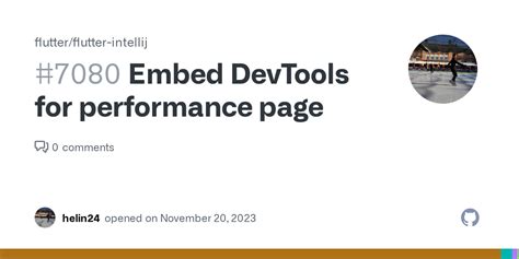 embed devtools for performance page · issue 7080 · flutter flutter