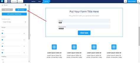 how to create a quiz using the survey element help pages