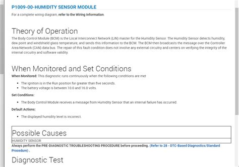 Code P 1009 00 Humidity Sensor Replacement Part
