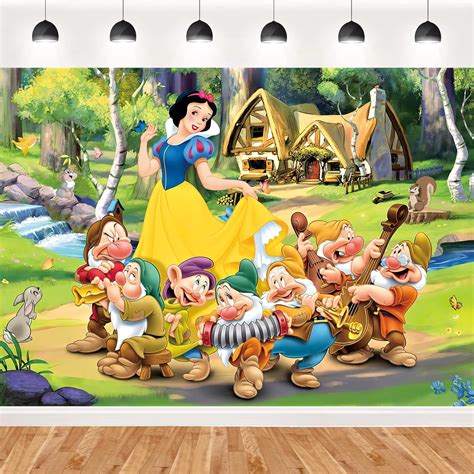 Princess Snow White Birthday Party Backdrop 7x5ft Australia Ubuy
