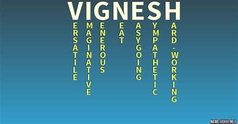 The Meaning Of Vignesh Name Meanings