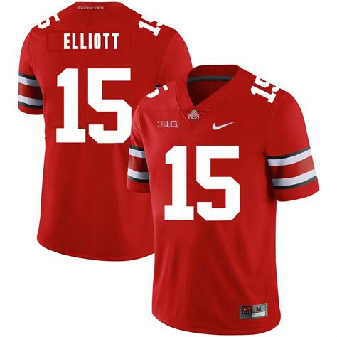 Ohio State Buckeyes 15 Ezekiel Elliott Football Jersey Red Daily
