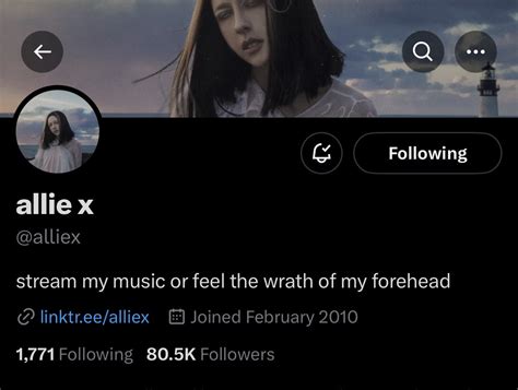 Allie X Canada On Twitter Allie X Is No Longer Verified On Twitter Following The Removal Of