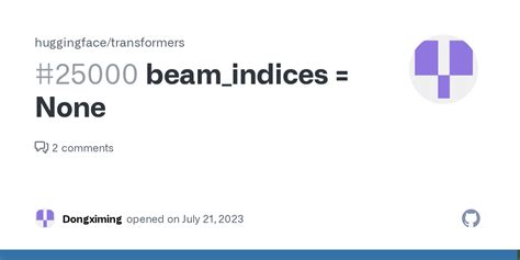 beam indices none · issue 25000 · huggingface transformers · github