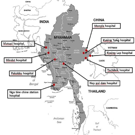 Geographical Distribution Of Hospitals Investigated Download