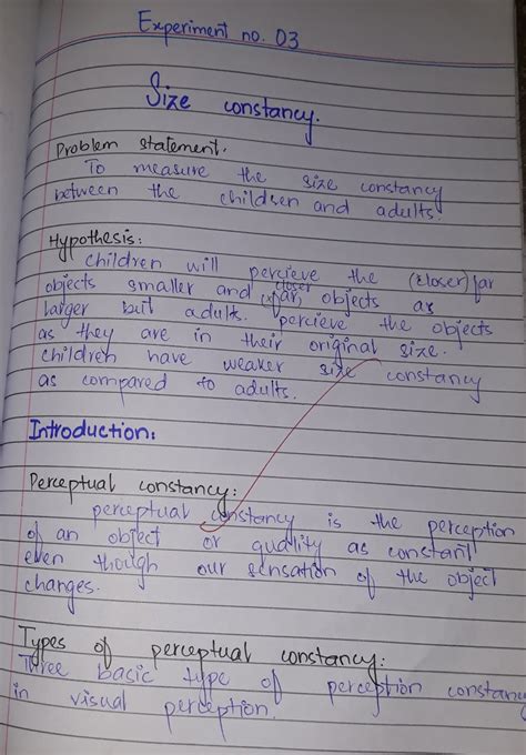 Size Constancy Experiment