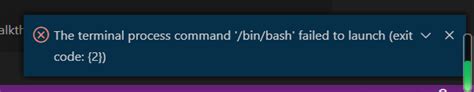 Code Server Cantt Launch Terminal In My Containerexit Code 2