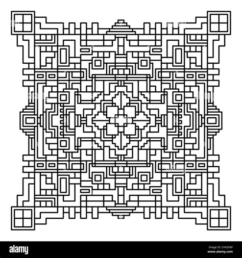 Intricate Black White Illustration Cut Out Stock Images And Pictures Alamy