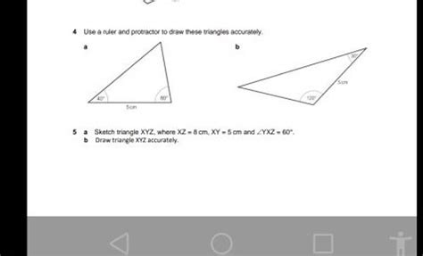 Use A Nuler And Protractor To Draw These Triangles Accuranely A Sket