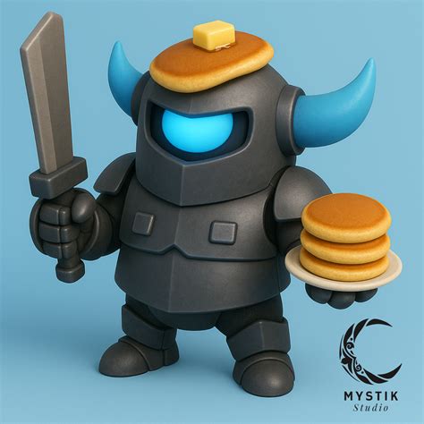 🥞 Mini P E K K A With Pancakes Clash Royale・archivo Stl Para Impresión 3d・cults