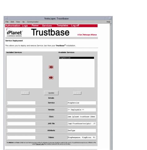 Iplanet Trustbase Transaction Manager 30 Configuration And Installation Chapter 7 Service