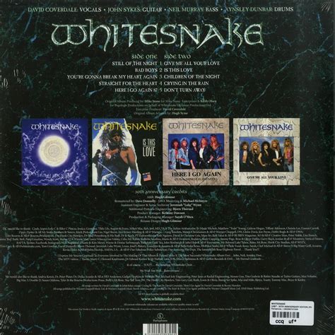 Whitesnake 1987 30th Anniversary Edition Whitesnake 1987 30th