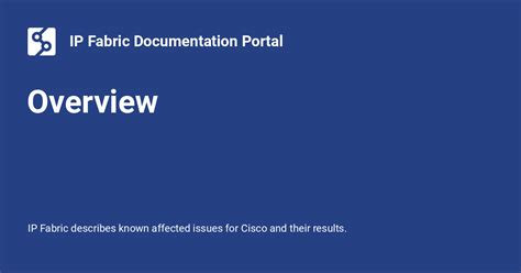 Overview Ip Fabric Documentation Portal