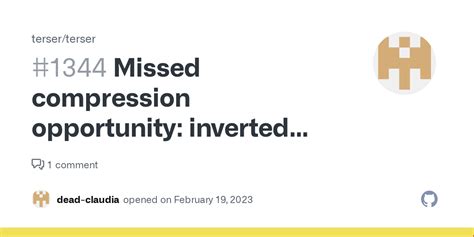 Missed Compression Opportunity Inverted Integers Arent Normalized With Negated Integers And