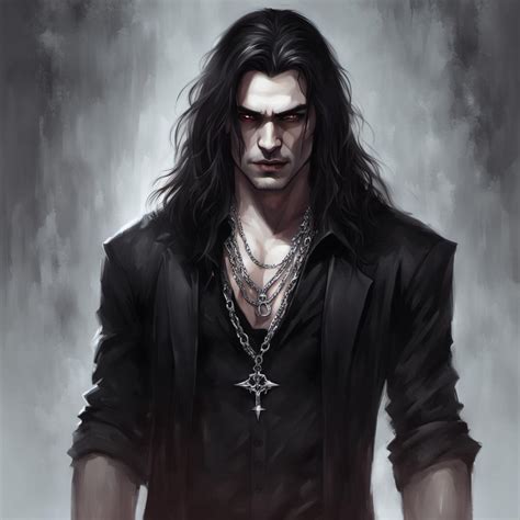 Extremely Handsome Male Vampire With Long Dark Hai By Sheepsterofall4