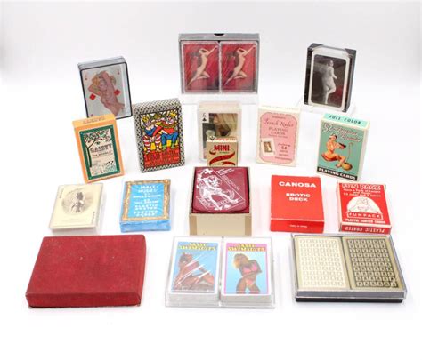 Sold Price Eighteen Vintage Erotic Decks Of Cards November 3 0122