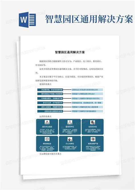智慧园区通用解决方案word模板下载编号lmmogxob熊猫办公