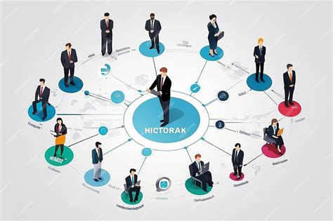 Premium Photo Corporate Hierarchy Network Marketing Pictogram People