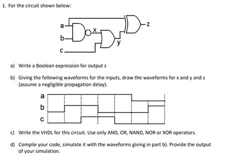 Solved 1 For The Circuit Shown Below A Write A Boolean Expression